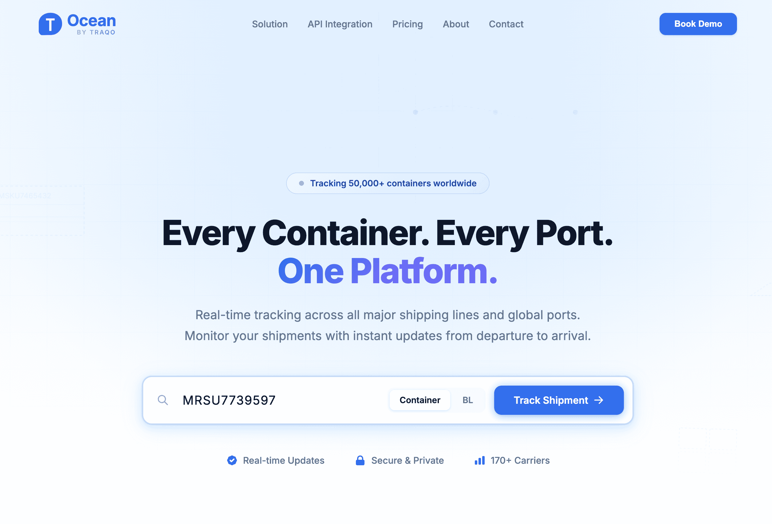 Crane Worldwide Logistics Container Tracking - Prefixes & BL | Traqo Ocean